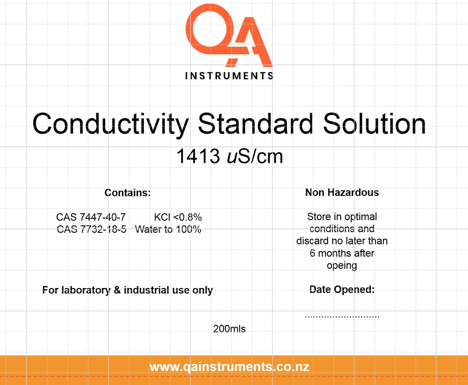 QA Instruments Conductivity Standard 1413uS/cm